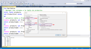 Activar números de fila en el SQL Server Management Studio – visOal